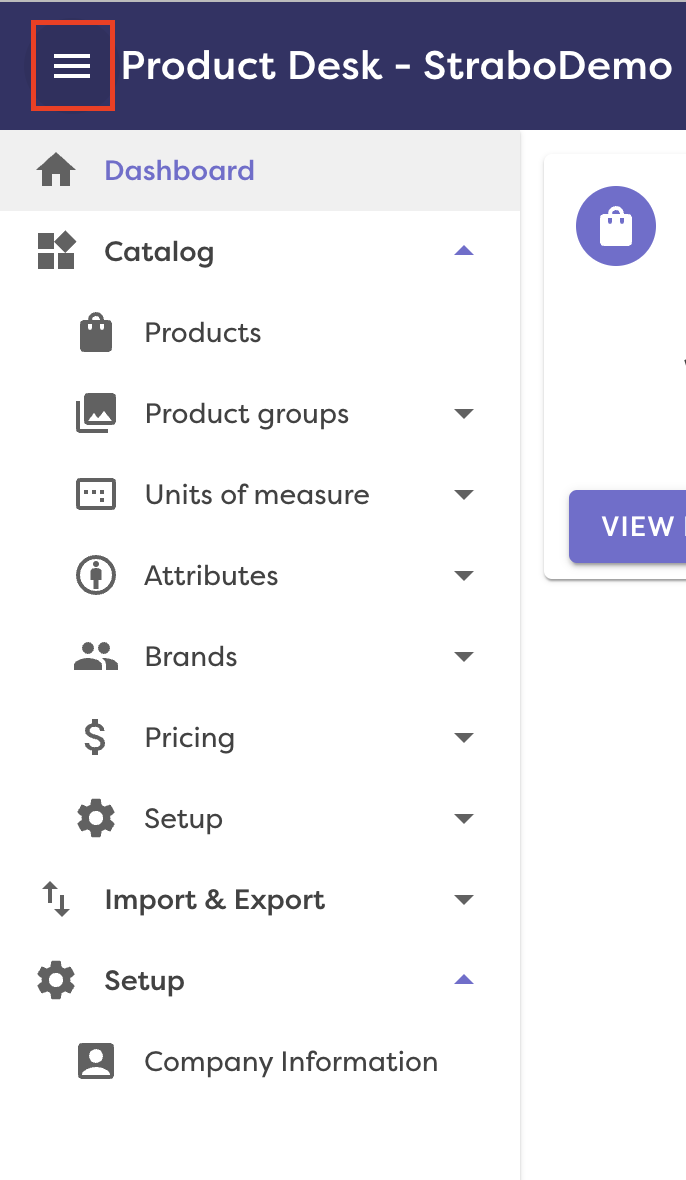 General navigation | Product Desk Wiki